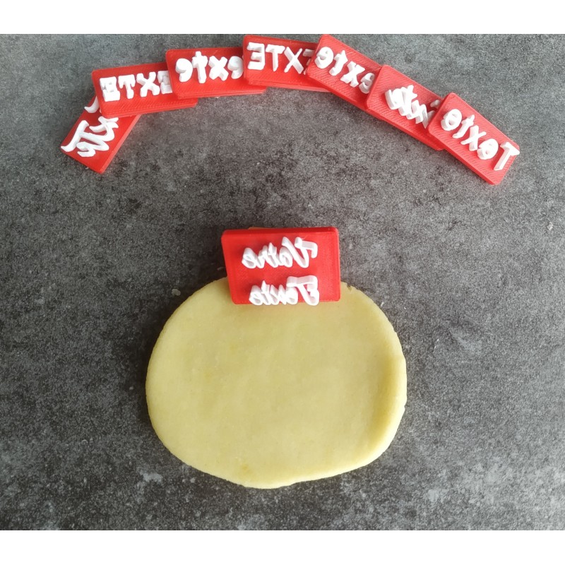 Tampon texte 2 lignes - Personnalisable avec typo au choix